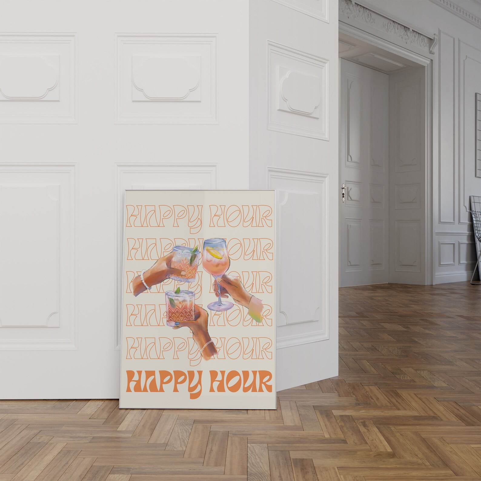 Happy Hour Print, Bar Cart Decor, Trendy Drink Prints, Cocktail Prints ...