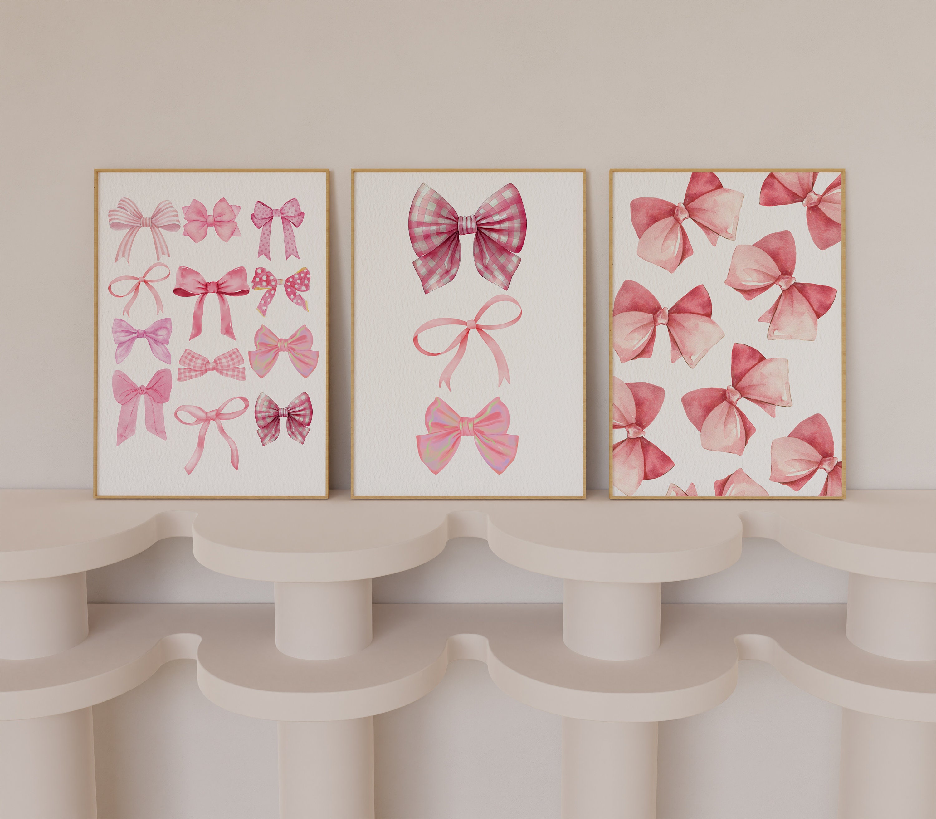 Preppy Coquette Art, Girly Trendy Print Set, Preppy Wall Art Gallery ...