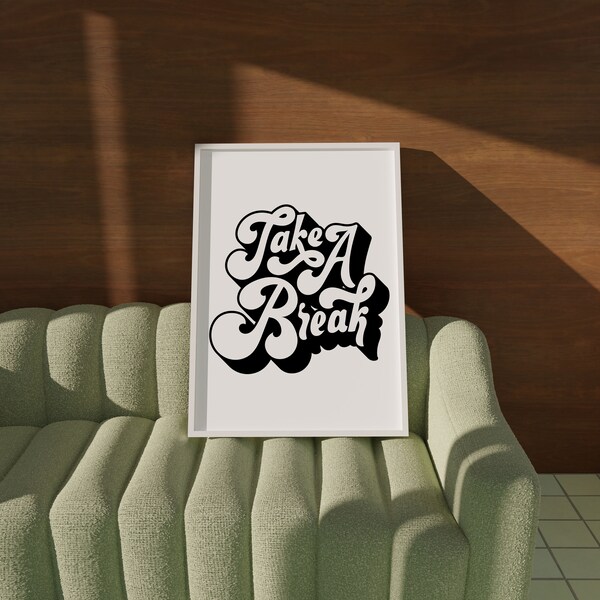 Take a Break Poster - Etsy
