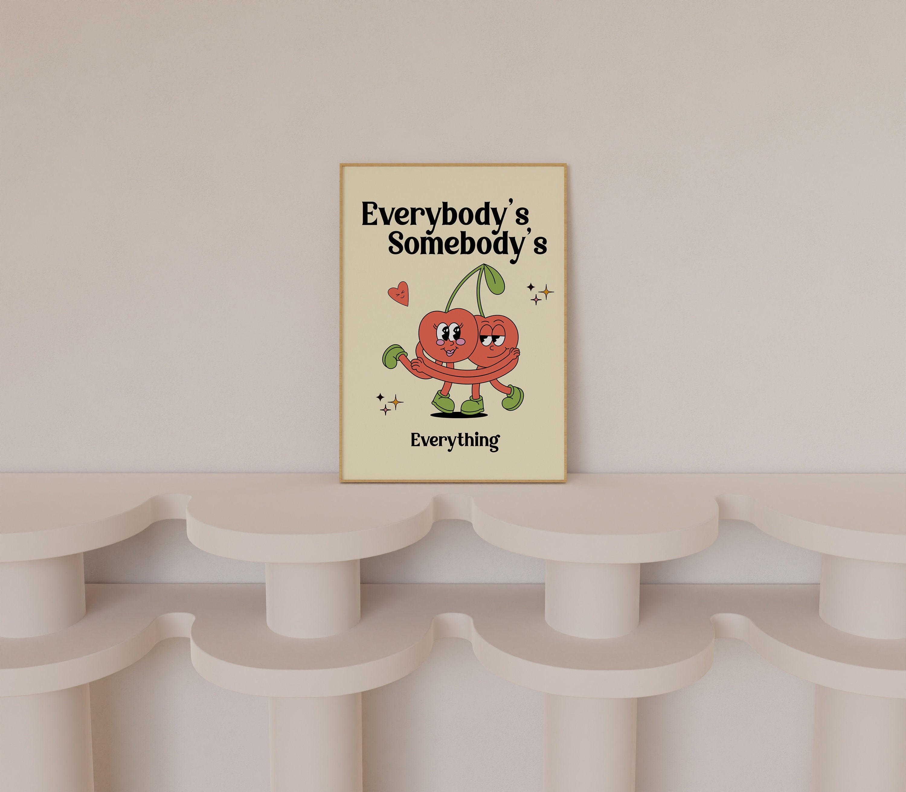 Retro Character Wall Art, Wall Art Trendy Retro, Retro Quote Wall Print ...