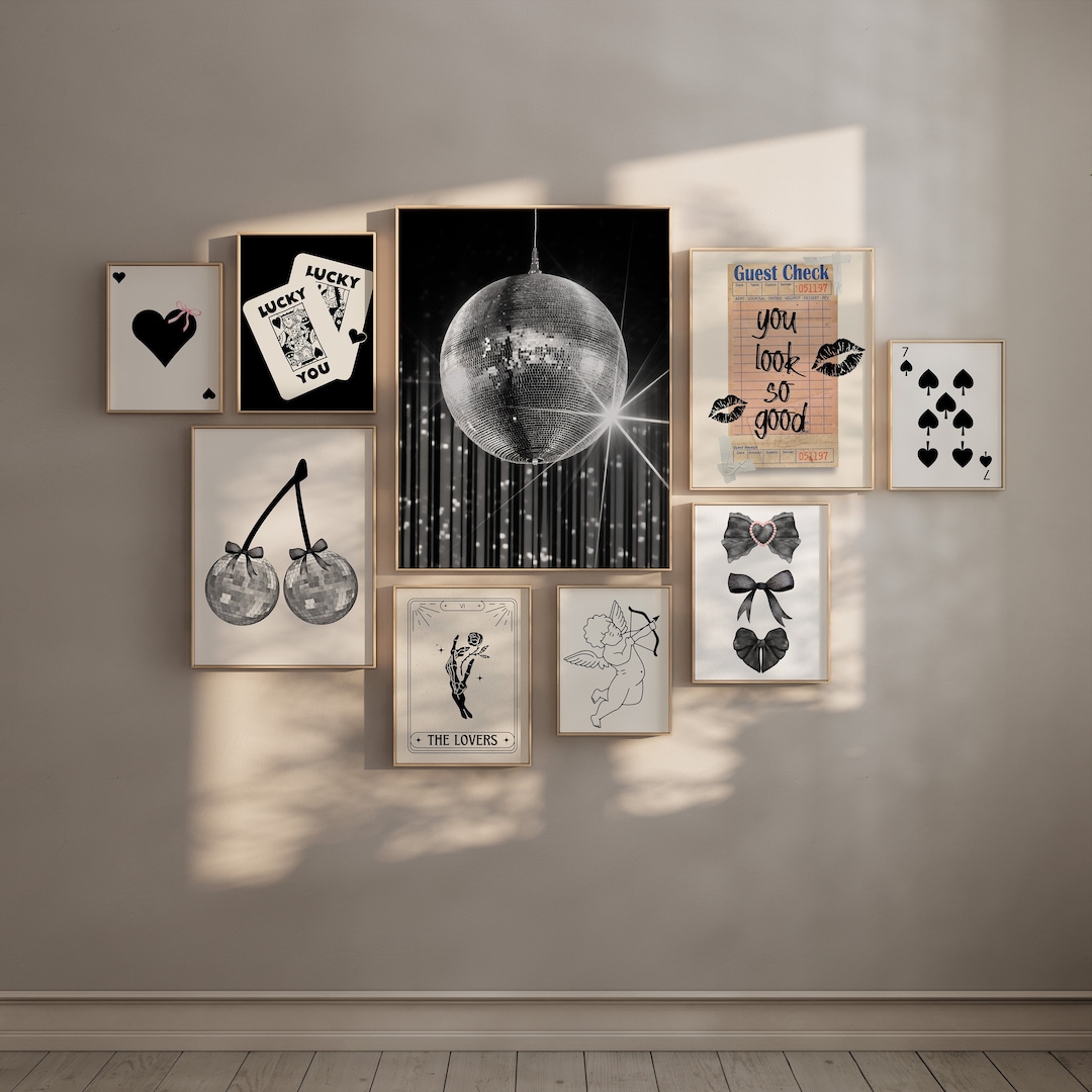 Maximalist Gallery Wall Set, Retro Funky Wall Art, Eclectic Quirky Home ...