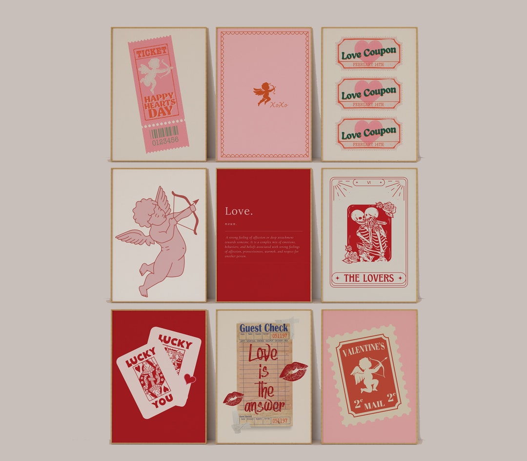 Valentines Day Decor Printable, Valentine Wall Art, Trendy Valentine ...