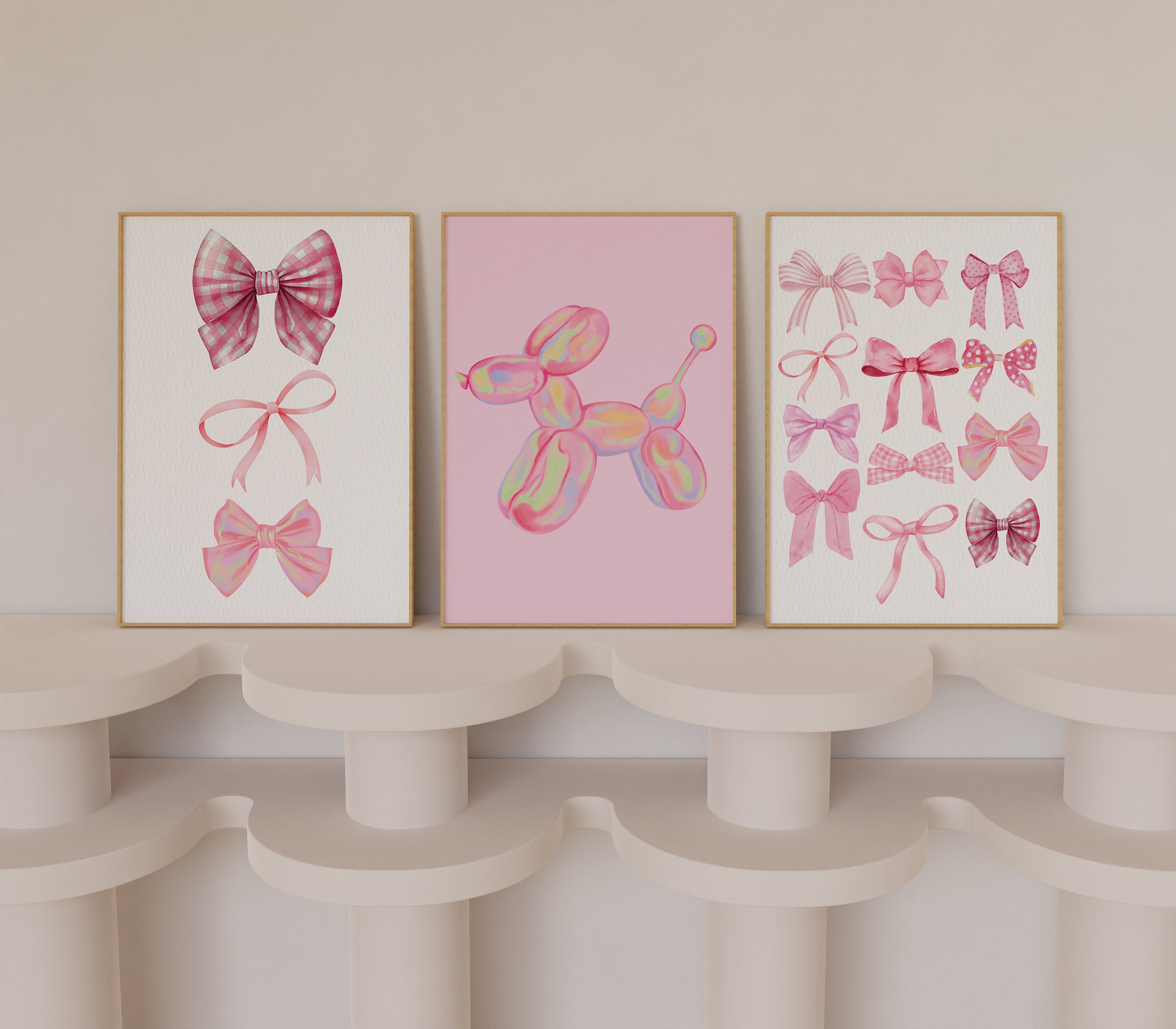 Pink Wall Art Print Preppy, Pink Room Decor, Girls Bedroom Pink ...