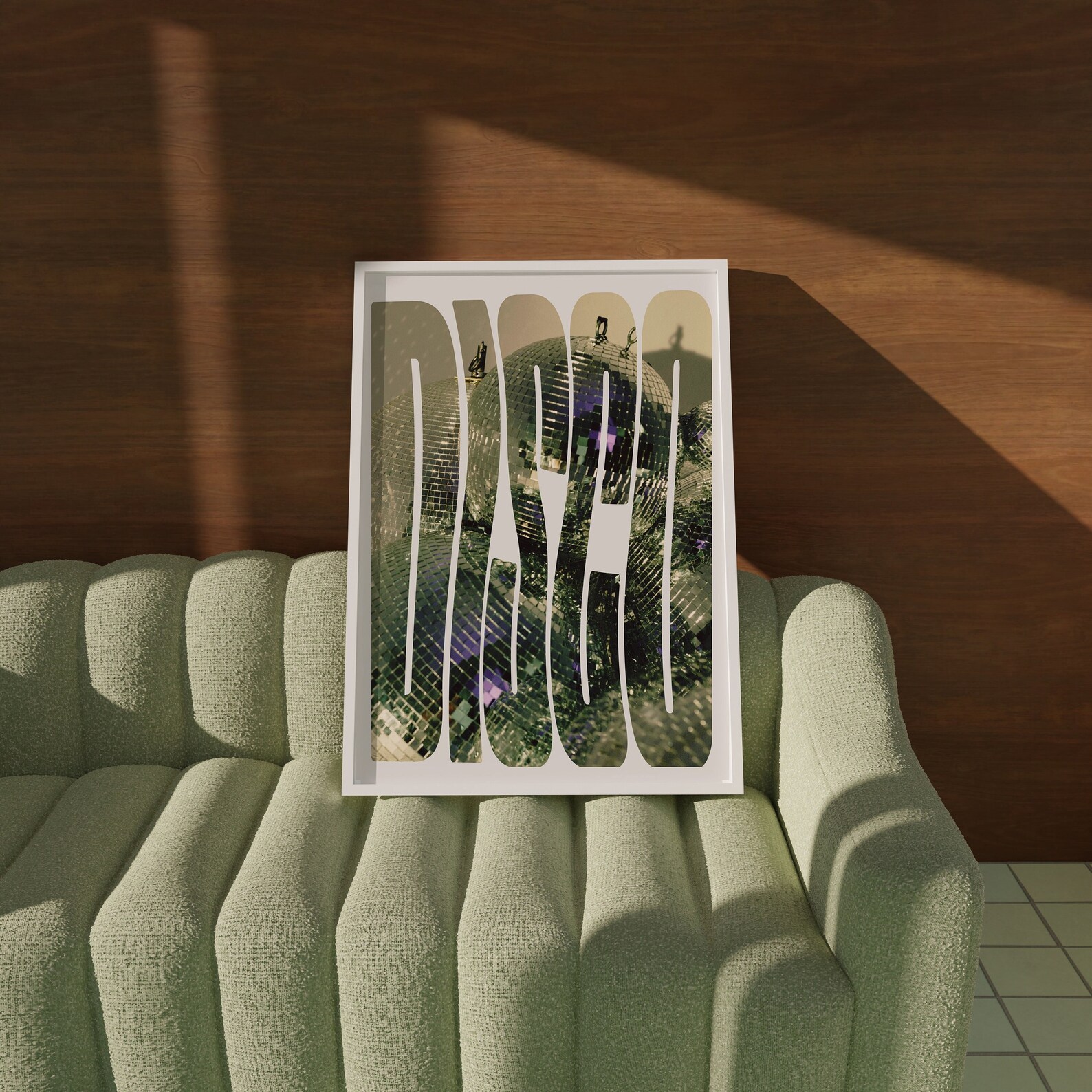 Disco Typography Print, Printable Disco Art Print, Disco Ball Poster ...