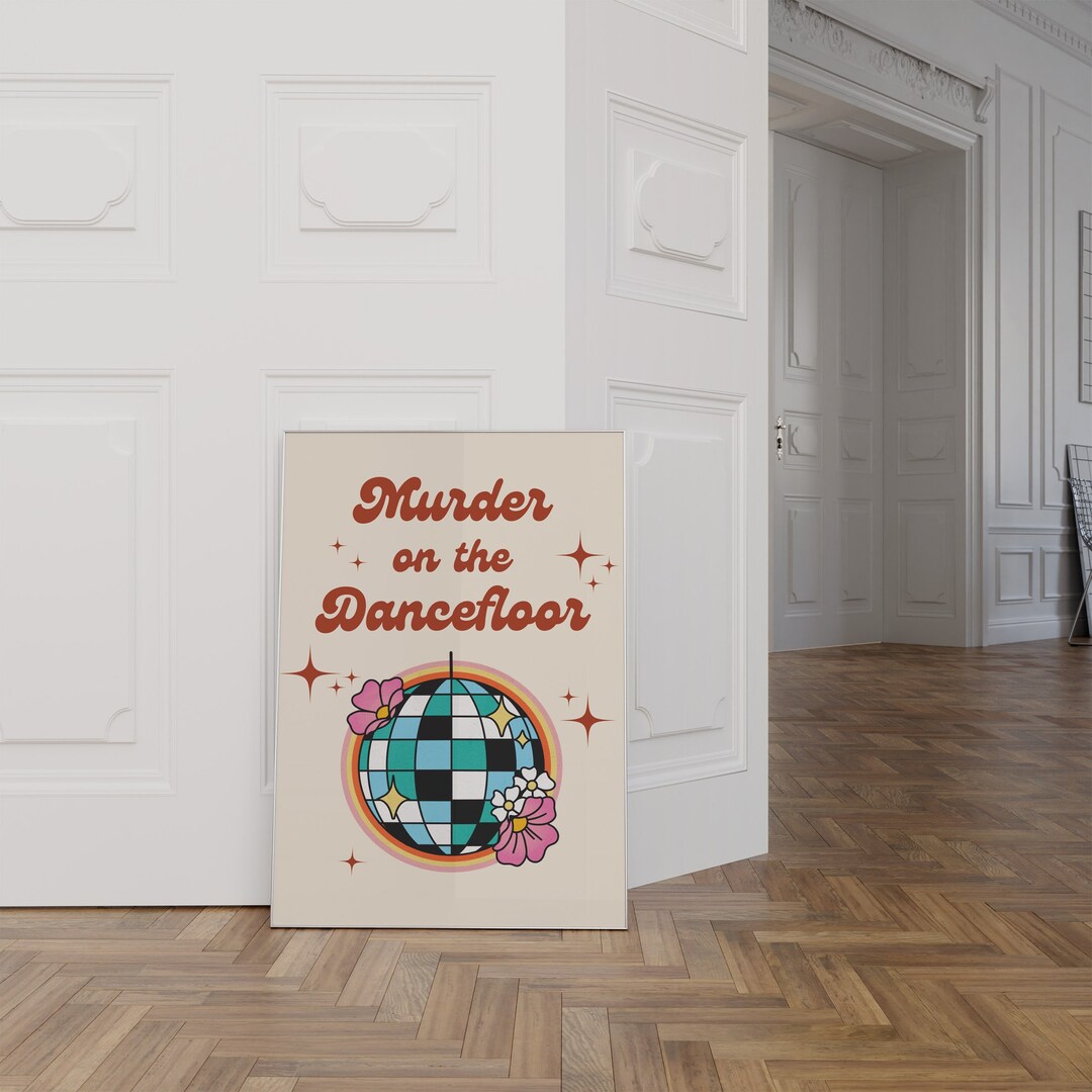 Murder on the Dancefloor Print, Saltburn Music Poster, Disco Ball Music ...