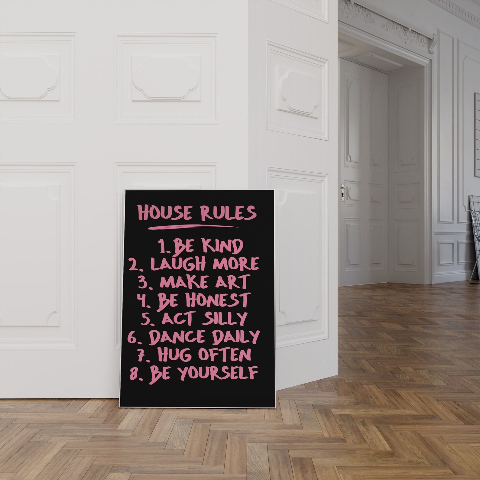 House Rules Wall Art, Trendy House Rules Wall Decor, House Rules Art ...