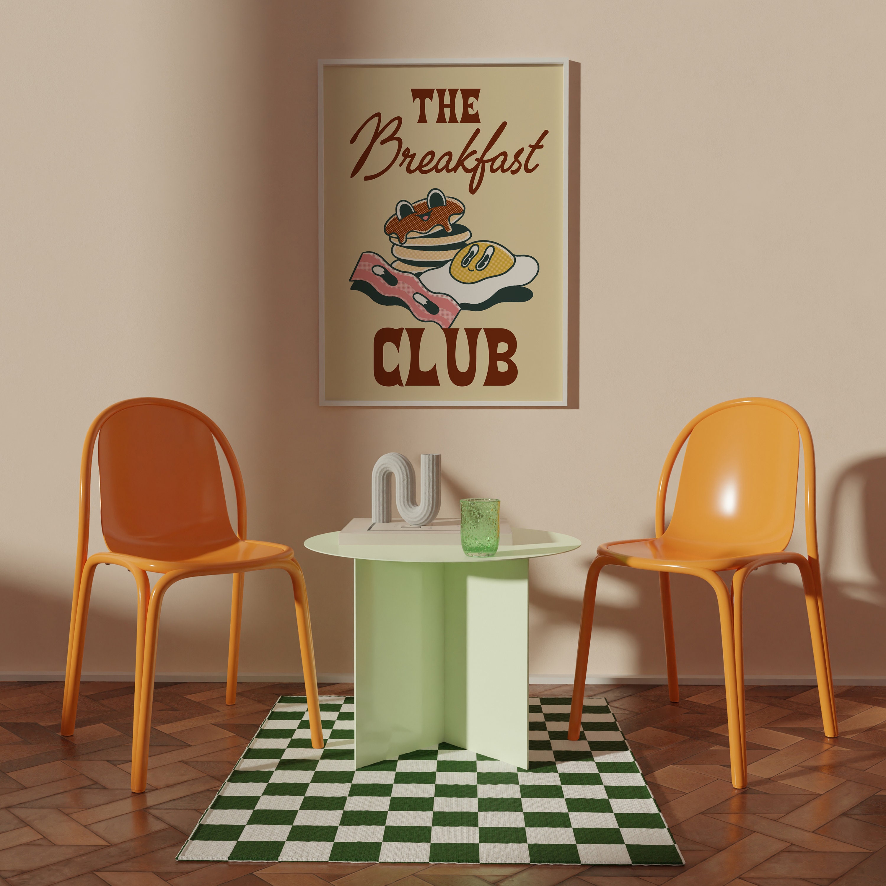 The Breakfast Club, Cute Kitchen Wall Print, Retro Food Wall Decor ...