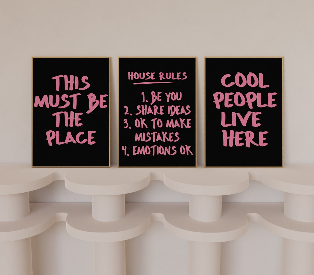 Trendy Rules Art Print, Rules Retro Poster, Home Decor Wall Art ...