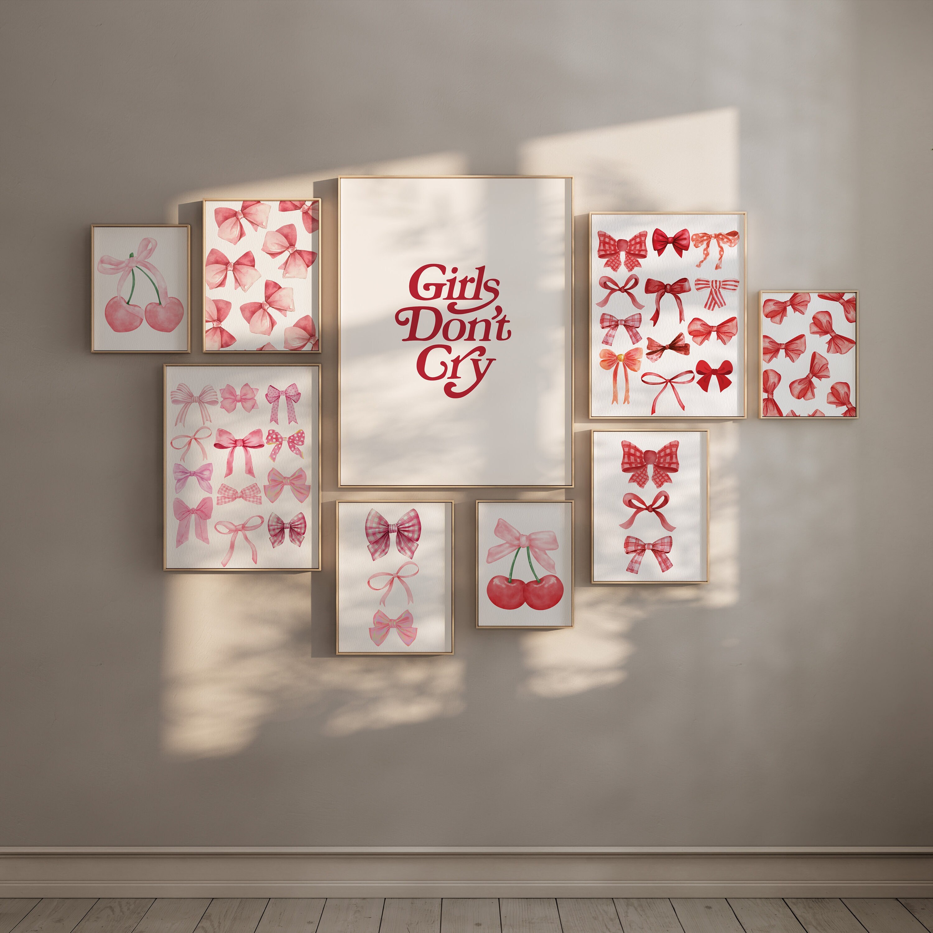 Preppy Coquette Art, Girly Trendy Print Set, Preppy Wall Art Gallery ...