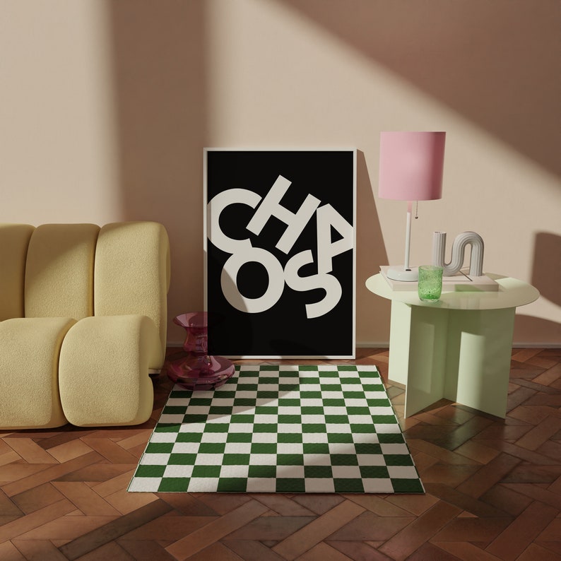 Chaos Print, Bold Print, Black and White, Typography Retro Poster ...