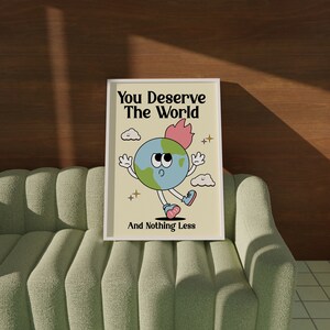Retro Style Cartoon Print, Retro Character Print, Affirmations Print ...