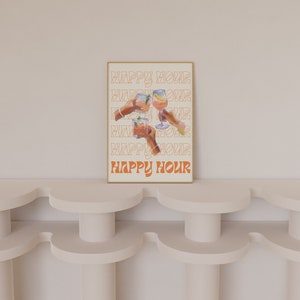 Happy Hour Print, Bar Cart Decor, Trendy Drink Prints, Cocktail Prints ...