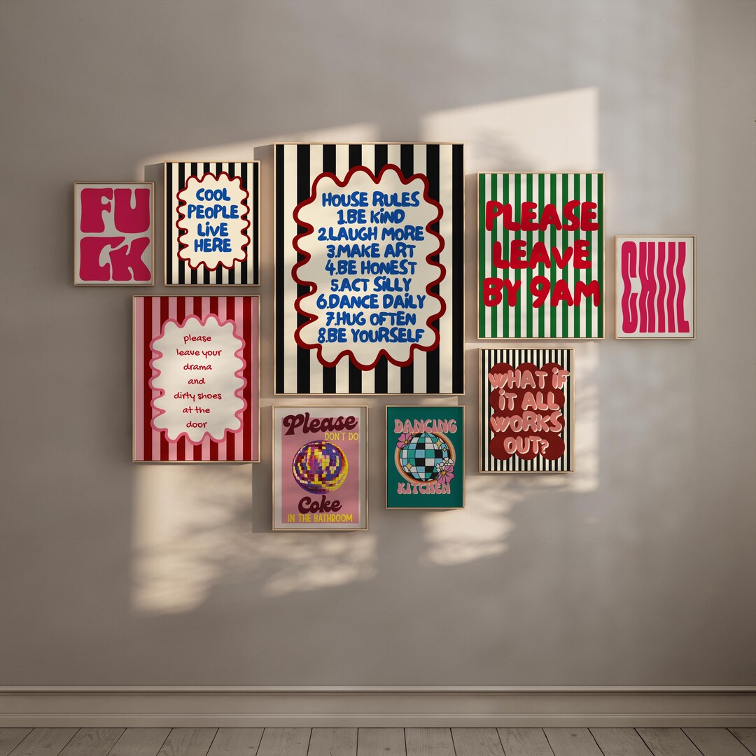 Motivational Typography Print SET, Trendy Quote Print, Modern Trendy ...