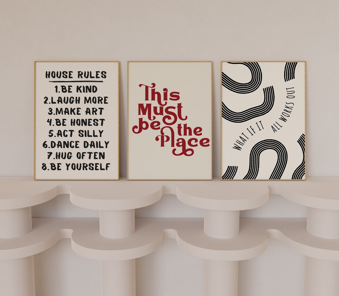 30 Print Poster Gallery Wall Set, Trendy Bar Cart Art, Yk2 Print Set ...