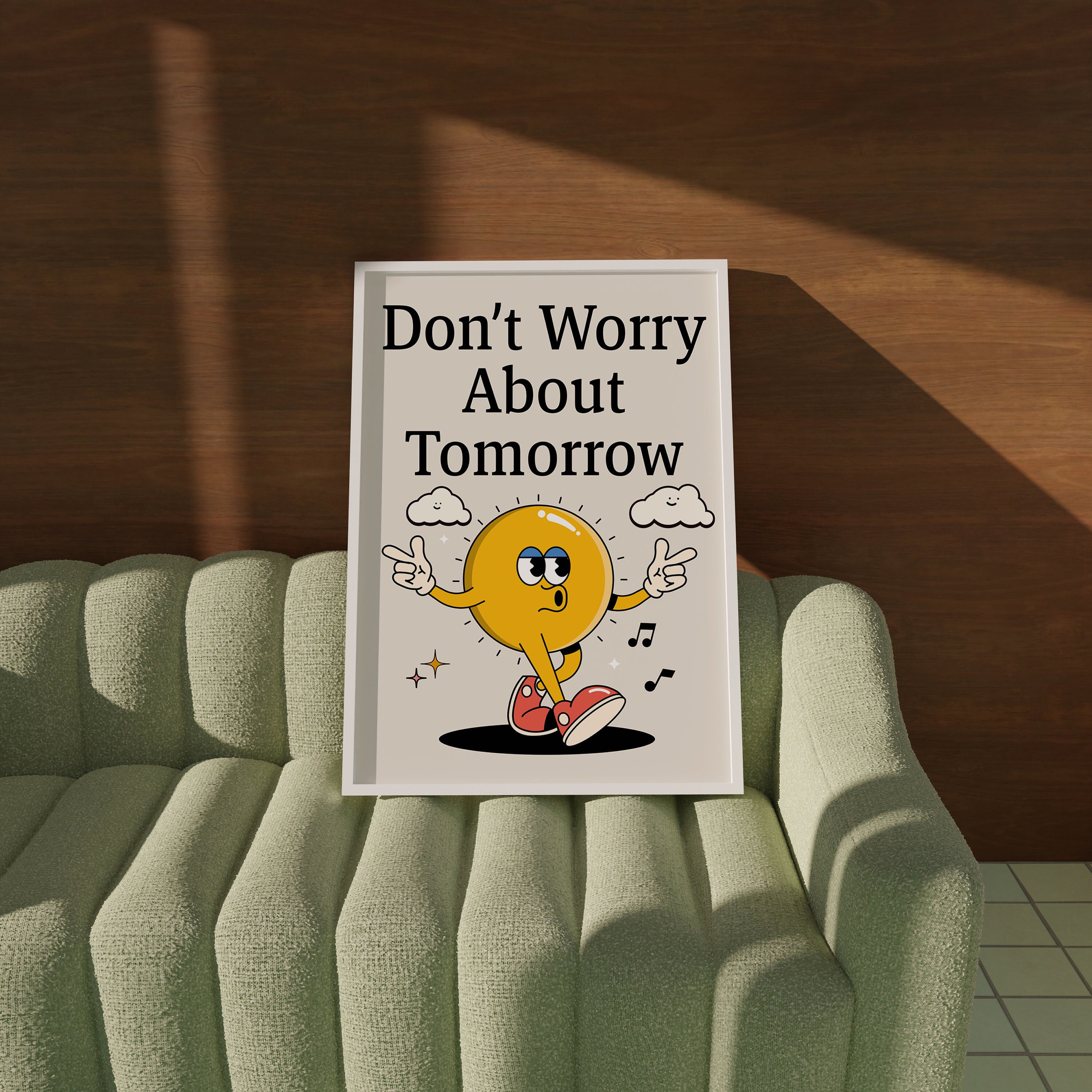 Retro Character Wall Decor, Positive Affirmations Print, Retro ...