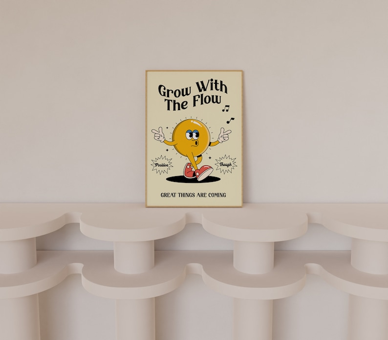 Retro Character Art Motivational Quotes Cartoon (Download Now) - Etsy