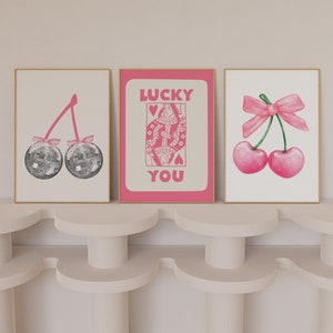 Blush Pink Wall Art, Trendy Pink Art, Room Decor for Girls, Disco Ball ...