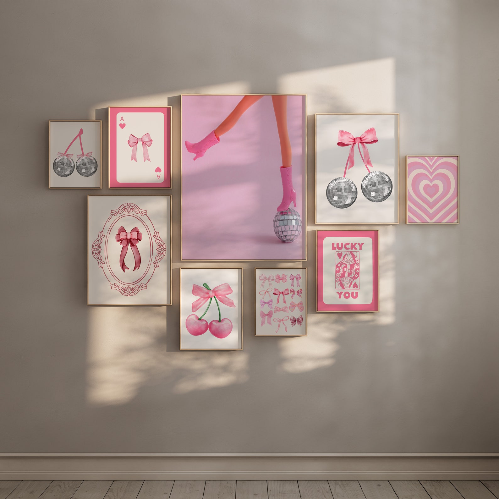 30 Pink Print BUNDLE, Pink Preppy Gallery Wall Set, Pink Gallery Wall ...