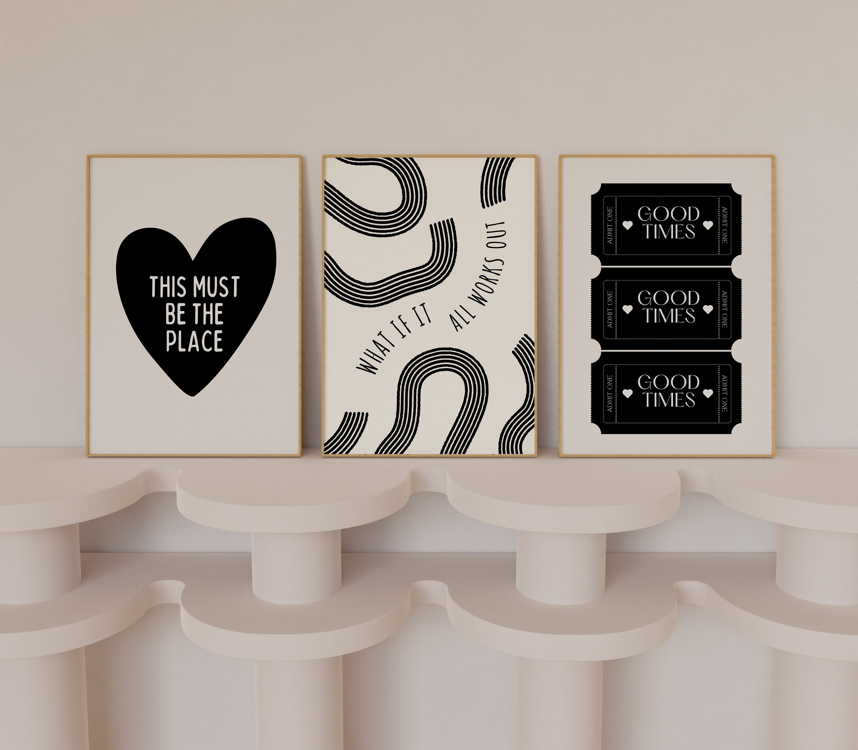 Funky Gallery Wall Set Print, Trendy Disco Ball Art, Retro Funky Wall ...