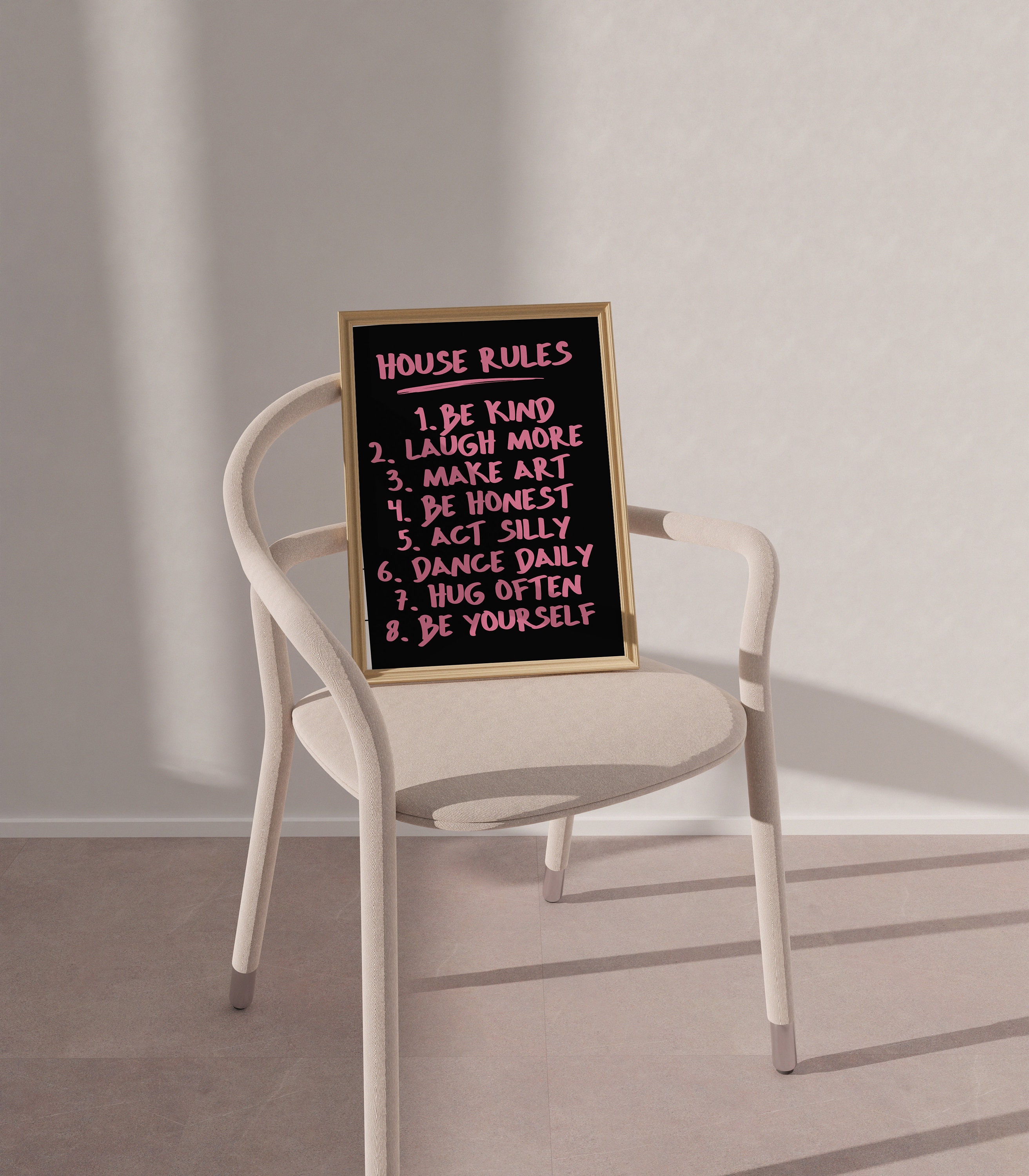 House Rules Wall Art, Trendy House Rules Wall Decor, House Rules Art ...