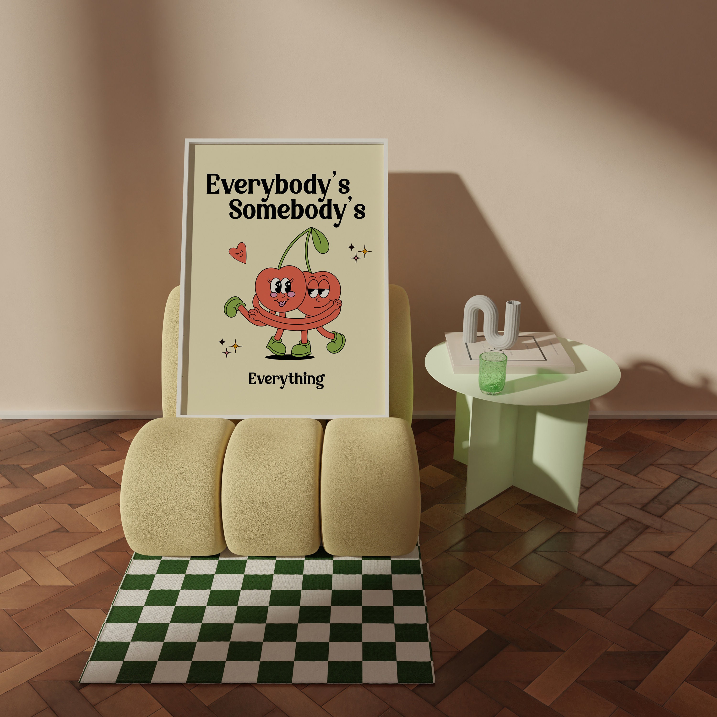 Retro Character Wall Art, Wall Art Trendy Retro, Retro Quote Wall Print ...