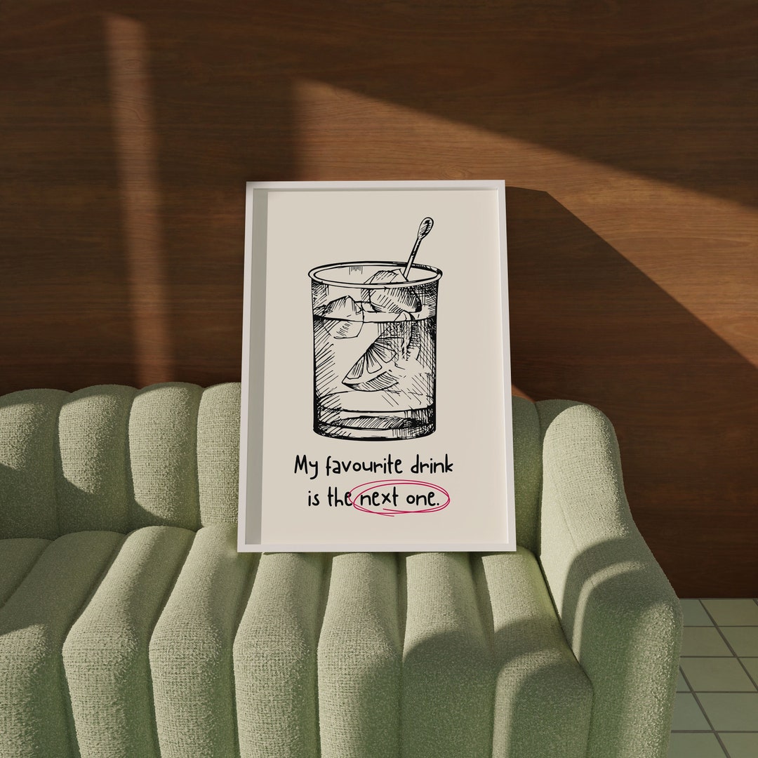 Cocktail Art Print, Cocktail Digital Print, Bar Cart Print, Bar ...