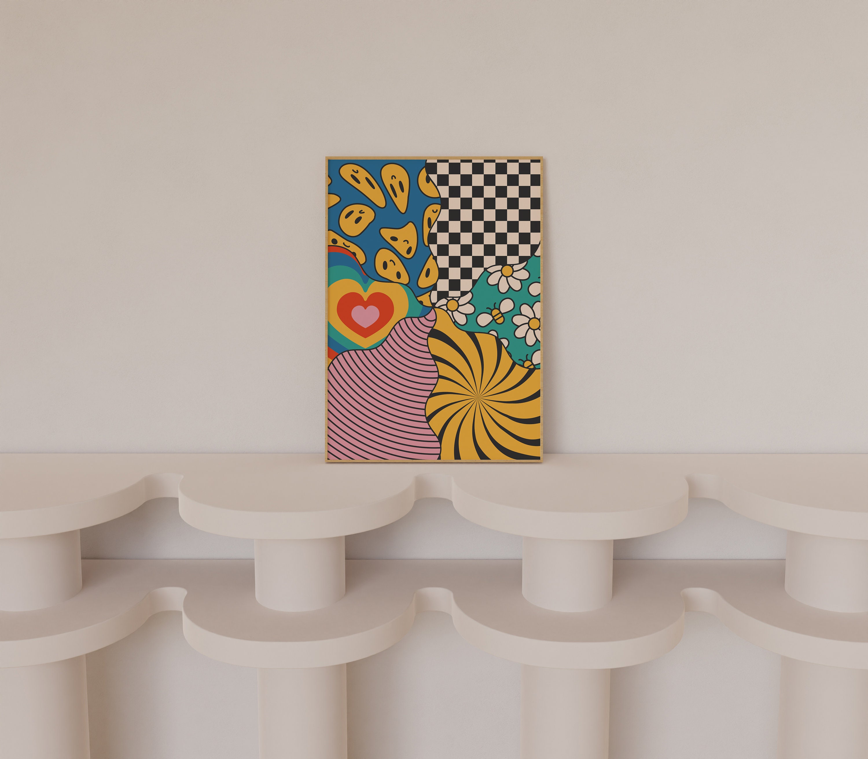 Trendy Groovy Poster, 70s Groovy Collections Wall Print, Retro Wall Art ...