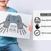 Gamer Dad Printable Handprint Art, Happy Father's Day Handprint Craft ...