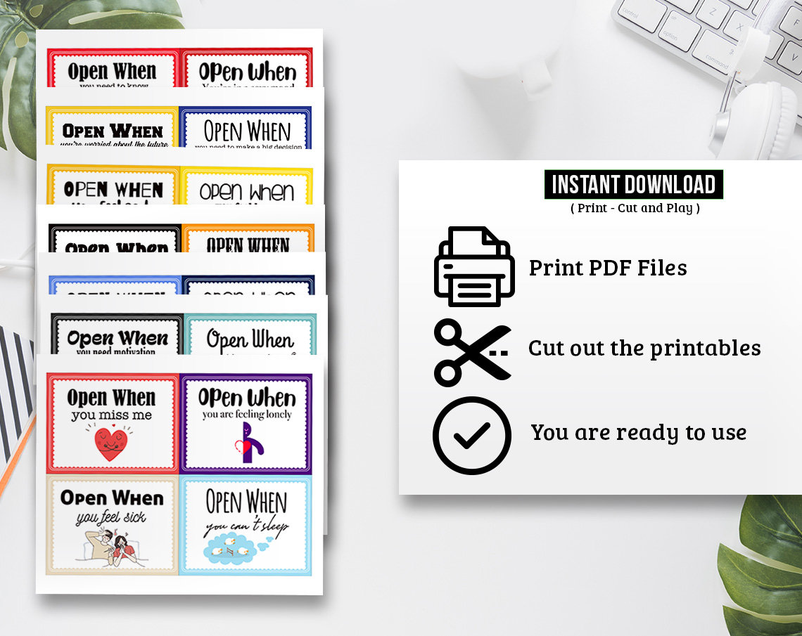 Printable Open When Letters 28 Open When Envelopes for - Etsy