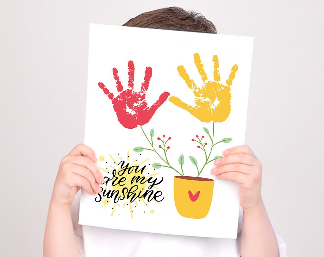You Are My Sunshine Handprint Craft Art for Mother's Day Gift, From ...