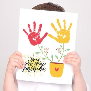 You Are My Sunshine Handprint Craft Art for Mother's Day Gift, From ...