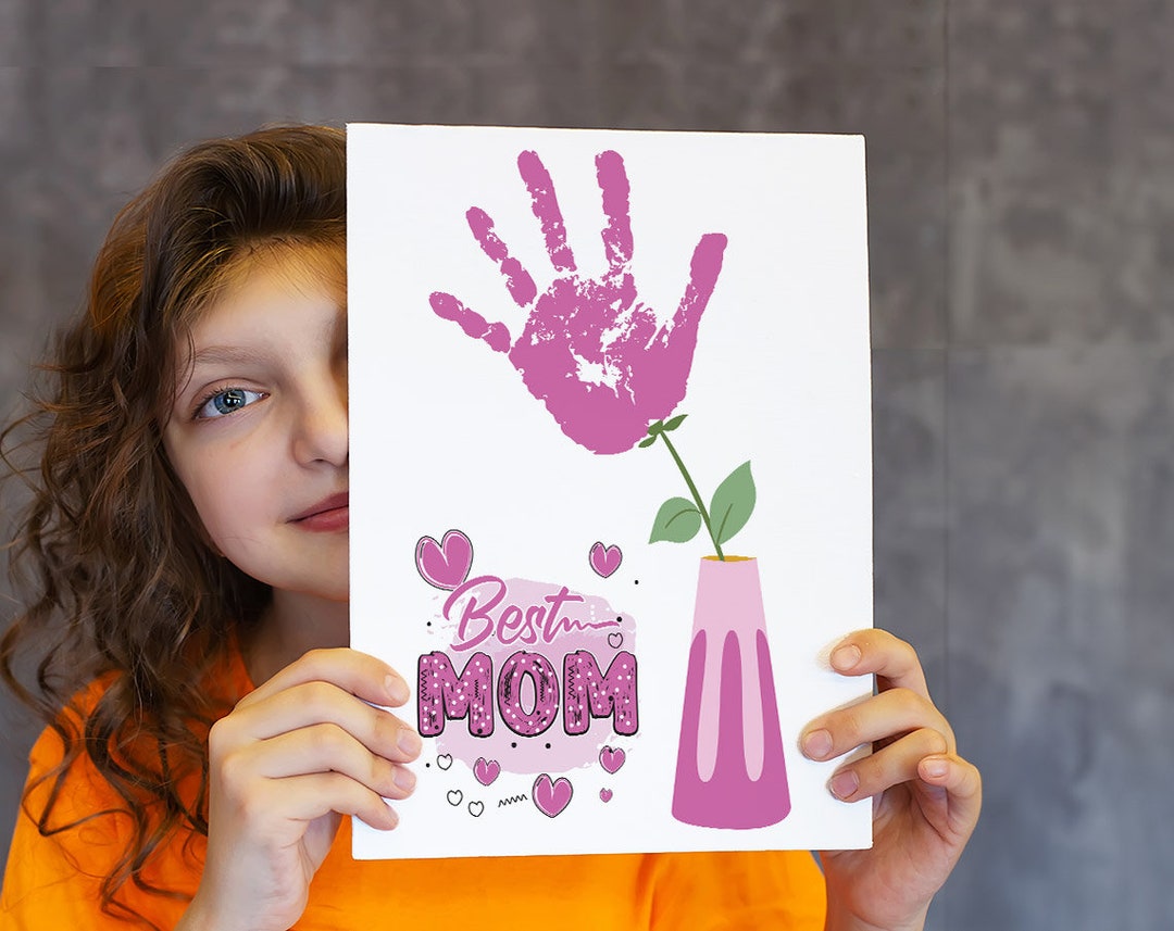 Best Mom Handprint Craft Art for Mother Birthday, Crafts for Toddlers ...