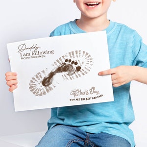 Following in Your Footsteps Footprint Art, Printable Footprint Art for ...