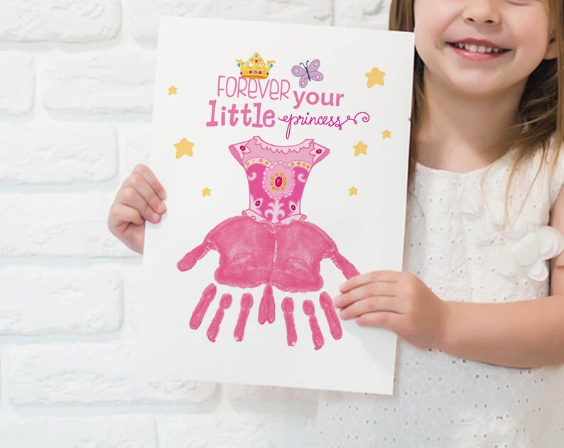 Printable Your Little Princess Handprint for Dad Father's - Etsy