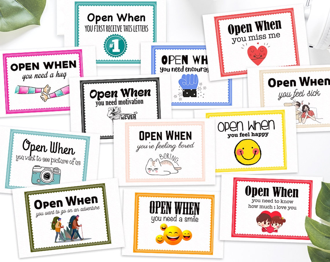 Printable Open When Letters 28 Open When Envelopes for - Etsy