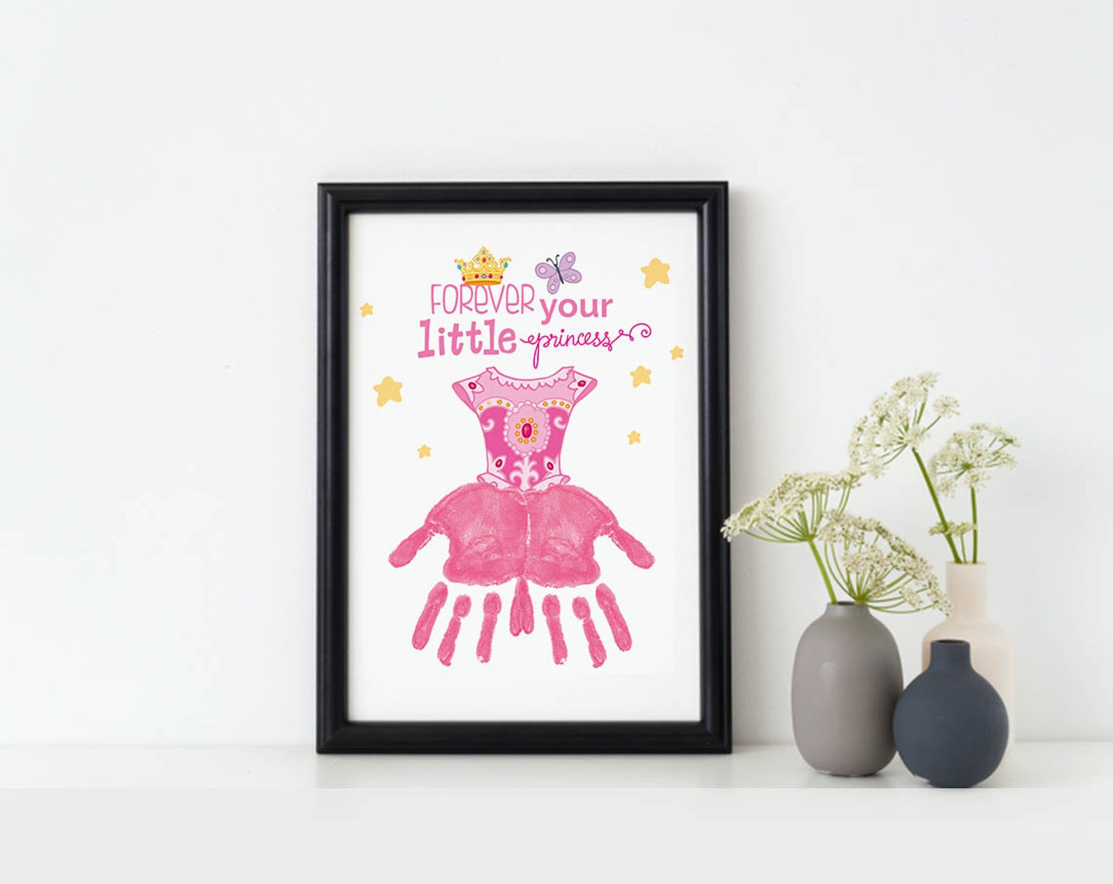 Printable Your Little Princess Handprint for Dad Father's - Etsy