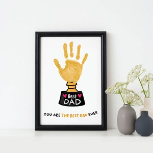 Best Dad Keepsake Handprint Memory Craft Printable Handprint - Etsy UK