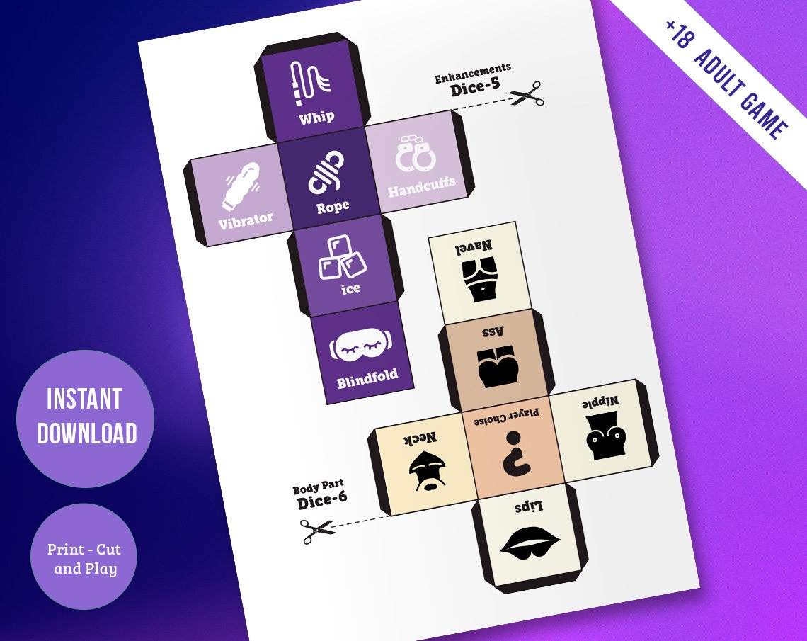 Printable Sex Dice Game Adult Games For Couples Naughty Sex Etsy