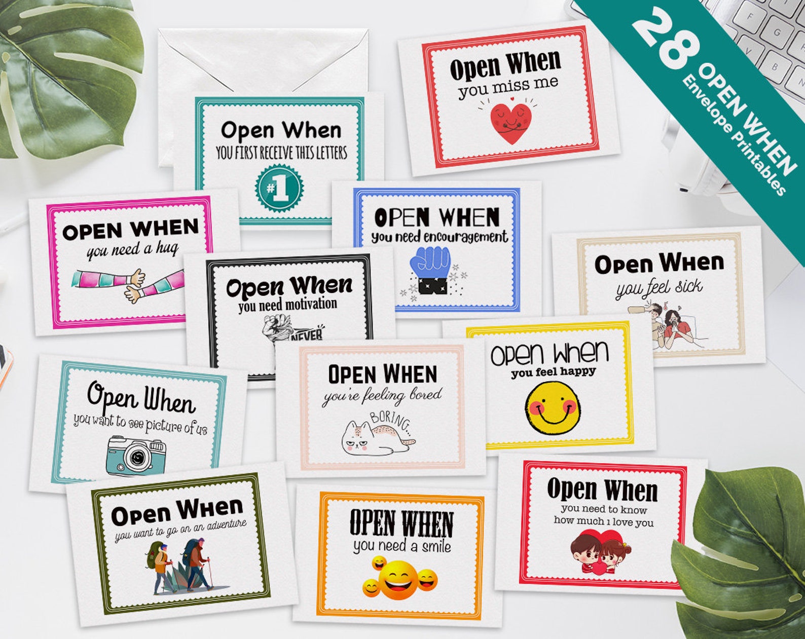 Printable Open When Letters 28 Open When Envelopes for - Etsy