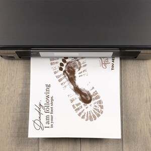 Following in Your Footsteps Footprint Art, Printable Footprint Art for ...
