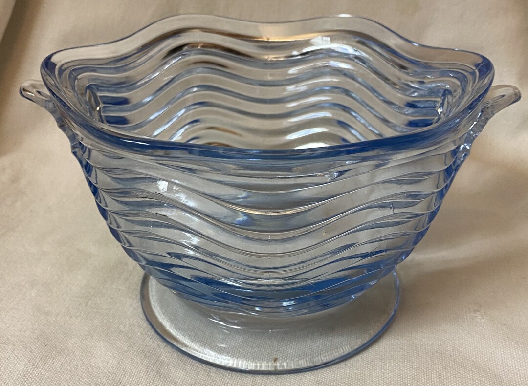 Caribbean Blue Mayonnaise 6" Duncan Miller Glass Company - Etsy
