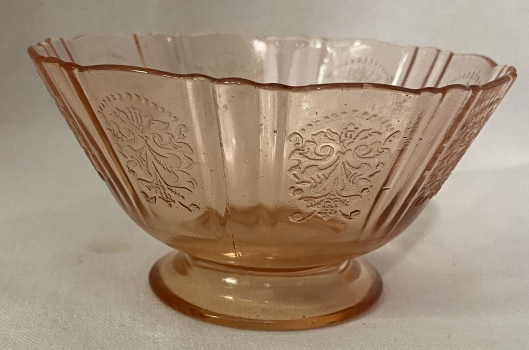 American Sweetheart Pink Sherbet 4.25" Mac Beth Evans Glass Company - Etsy