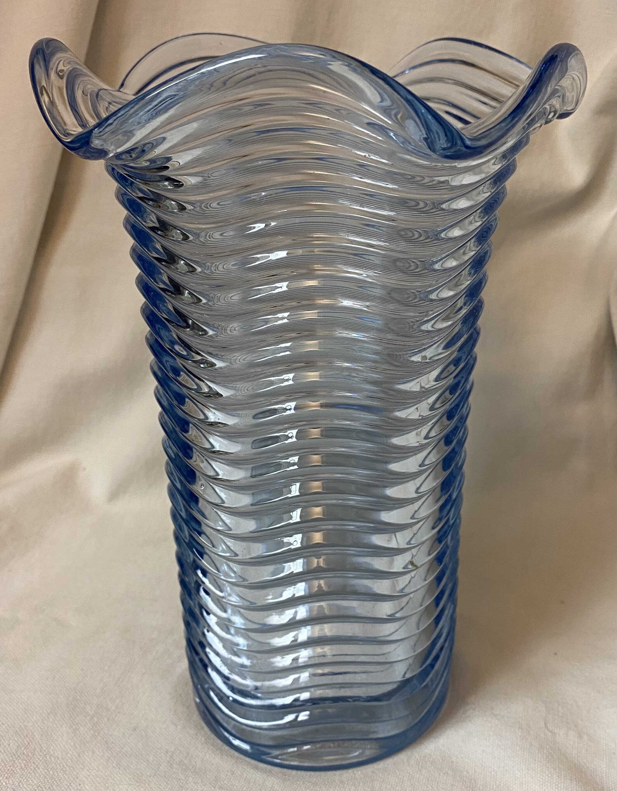 Caribbean Blue Vase 8.5" Duncan Miller Glass Company - Etsy