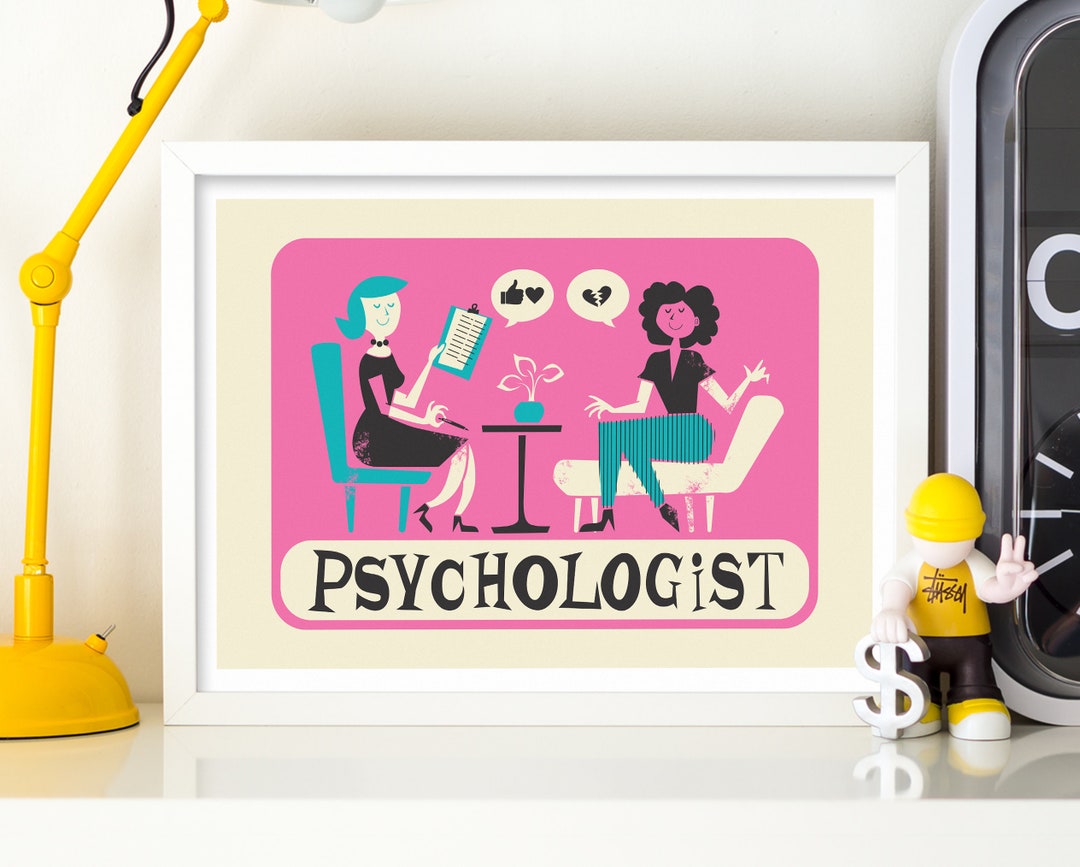 Psychologist Office Decor, Select A Color, Counsellor Therapist Artwork ...