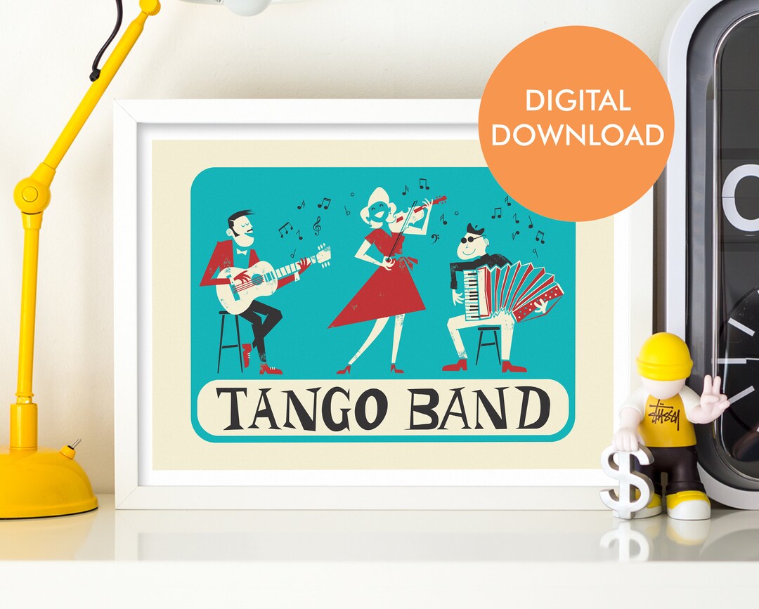 Tango Band Printable Poster, Argentina Buenos Aires Png Instant ...