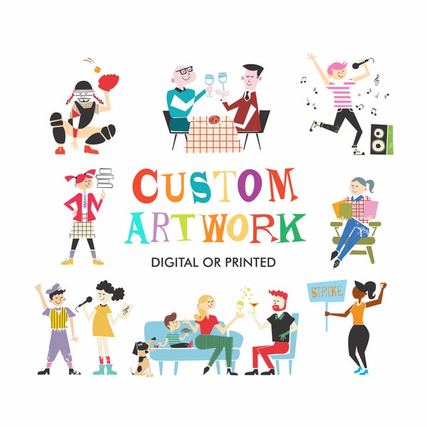 Mid Century Style Art - Etsy