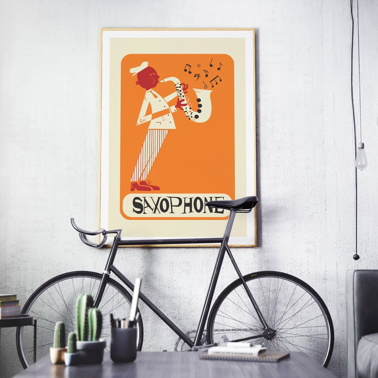 Saxophone Print Jazz Player Vintage Poster Gallery Wall Art - Etsy