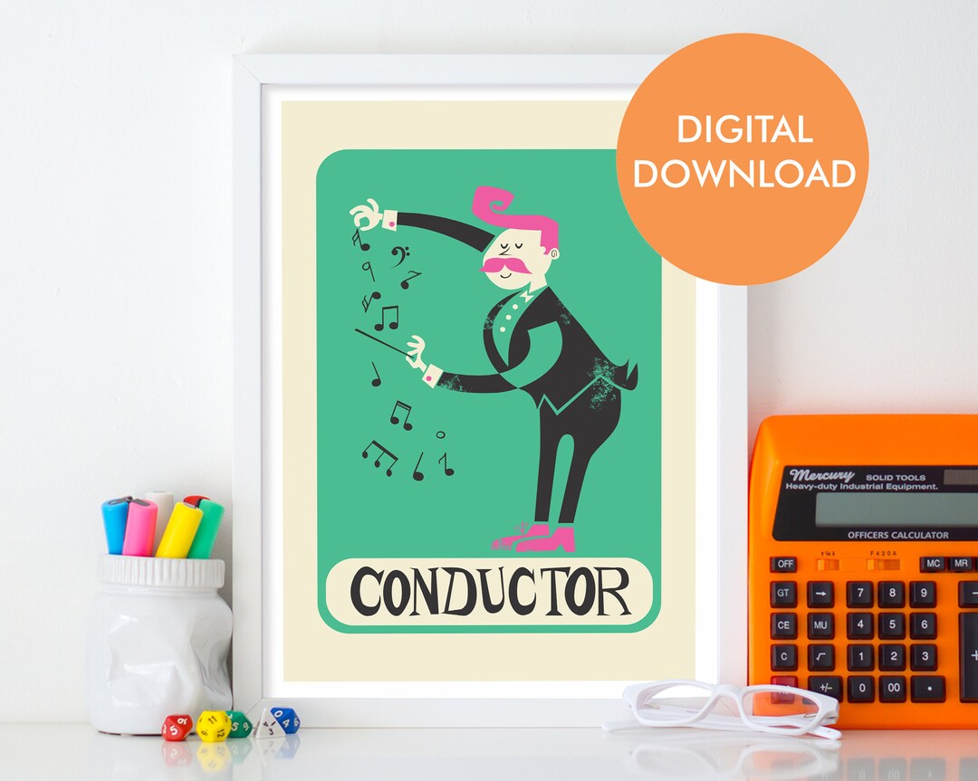 Orchestra Conductor Printable Gift, Music School Graduation, Instant ...