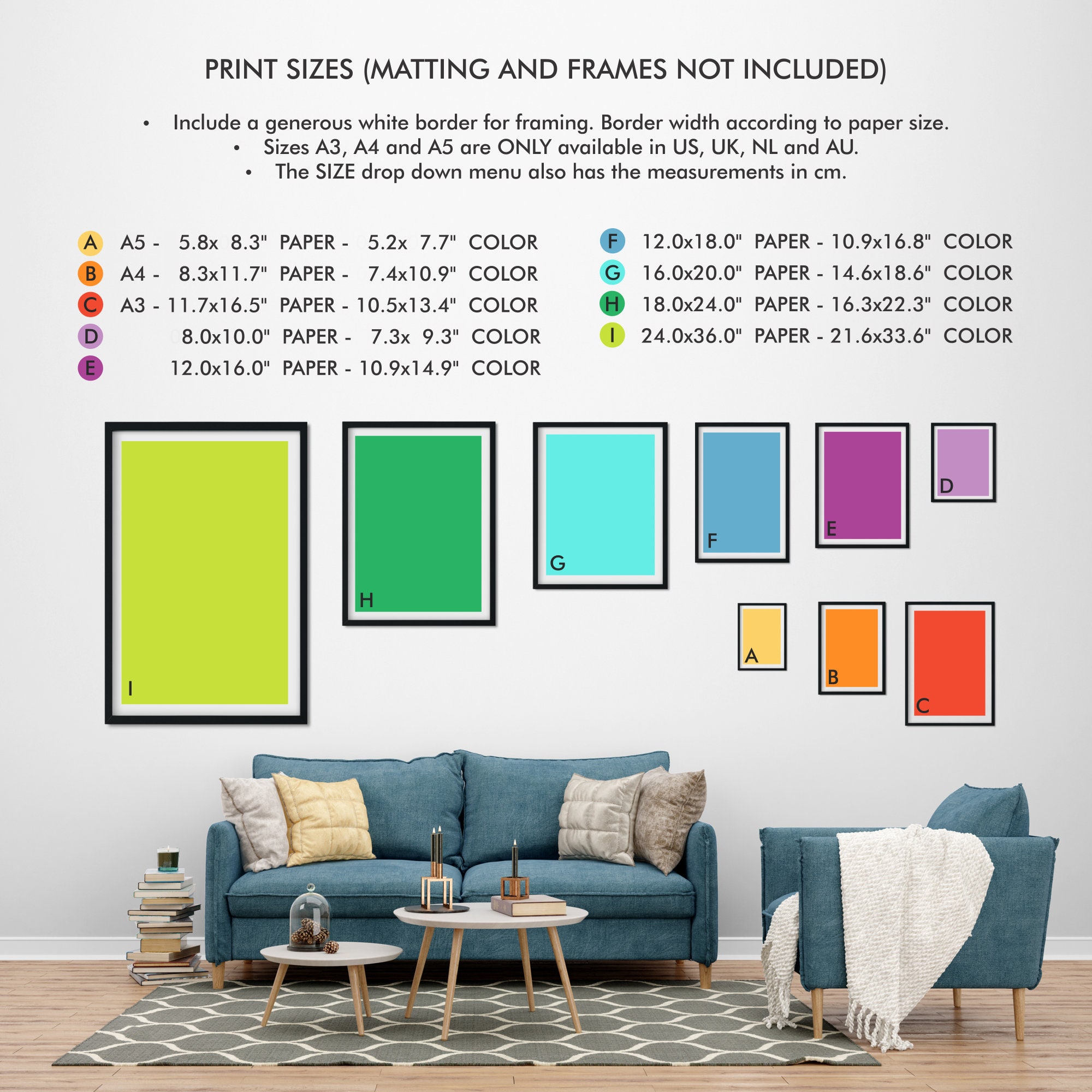 Mix & Match Poster Gift Set of 2 Abstract Prints Bundle Best | Etsy