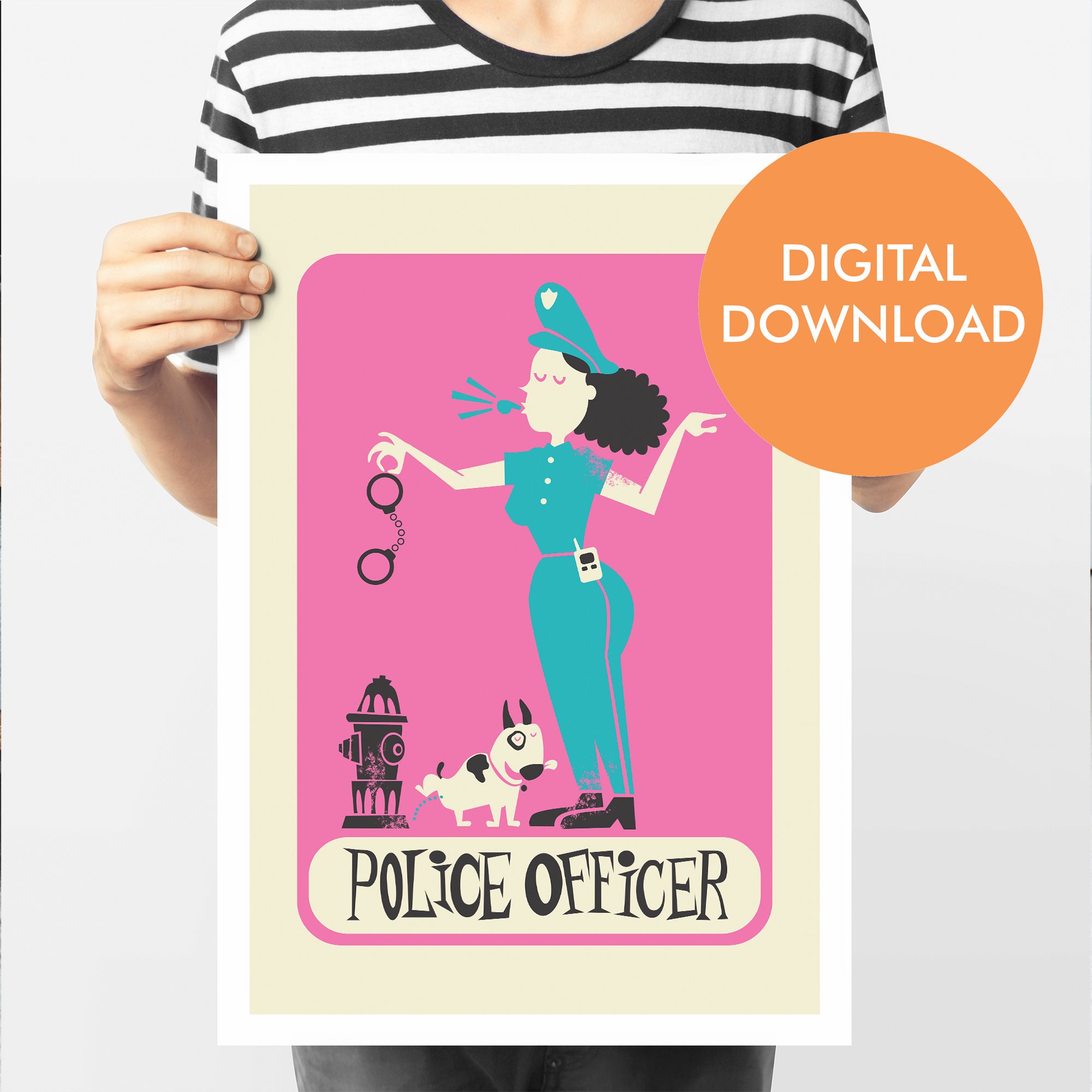 Police Officer Printable Poster Police Department Office - Etsy